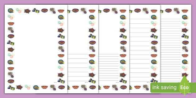 Diwali Page Borders (teacher made) - Twinkl