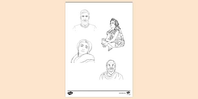 Advanced Realistic People Colouring Page | Colouring Sheets