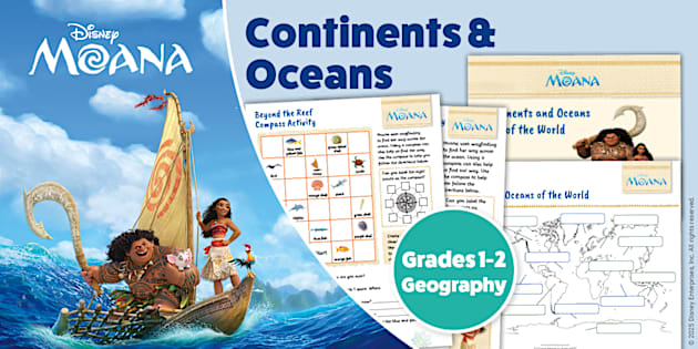 Moana: Exploring Our Oceans Activity Pack for 1st-2nd Grade
