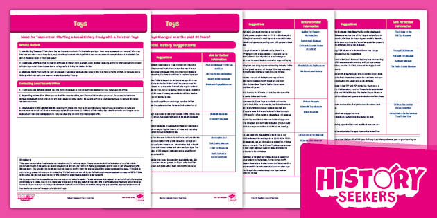 History Seekers: KS1: Toys: Local History Guidance