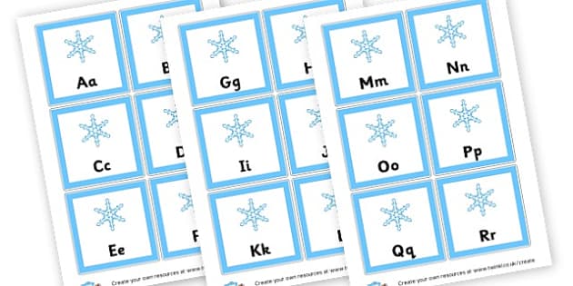 Winter Alphabet Cards