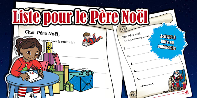 Liste pour le Père Noël