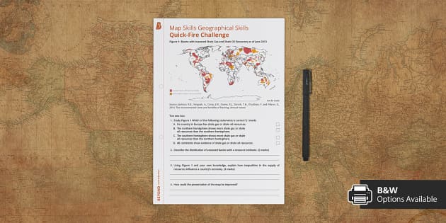 GCSE Map Skills Geographical Skills Quick-Fire Challenge