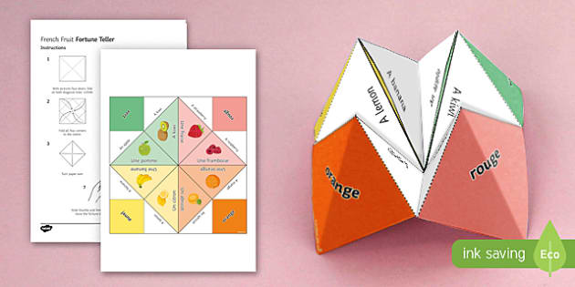 French Fruit Fortune Teller - French, Fortune Teller, fruit, healthy