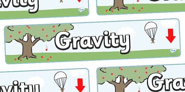 Gravity Display Banner (teacher made) - Twinkl