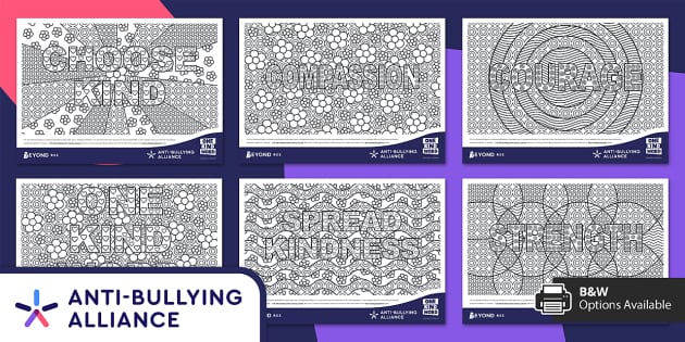 FREE! - Anti-Bullying Colouring Sheets | Anti-Bullying Week | Beyond