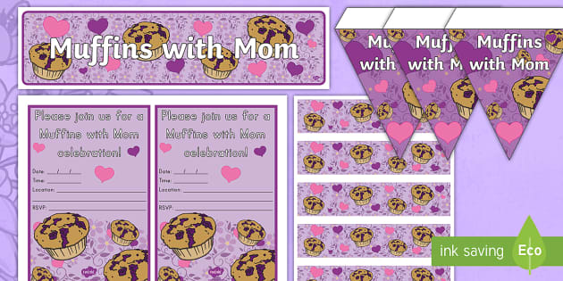 Muffins with Mom Bulletin Board Pack (teacher made)