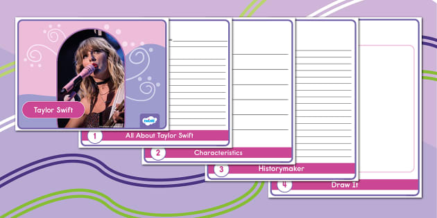 All About Taylor Swift Flipbook for K-2nd Grade - Twinkl