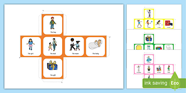 Roll a sentence: Who? Doing What? What? To whom? - Twinkl