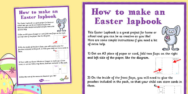 Easter Lapbook Instructions (l'enseignant a fait) - Twinkl