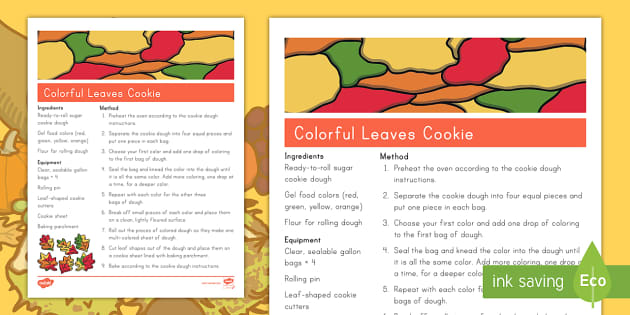 Leaf Cookie Recipe | Teaching Resource for Fall | Twinkl USA