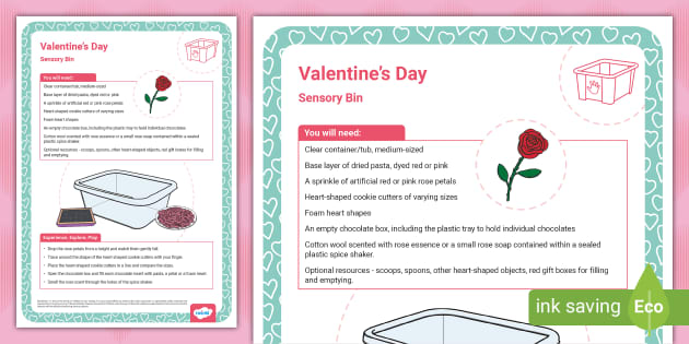 Popular Saint Valentine’s Day Fine-Motor and Sensory Activities