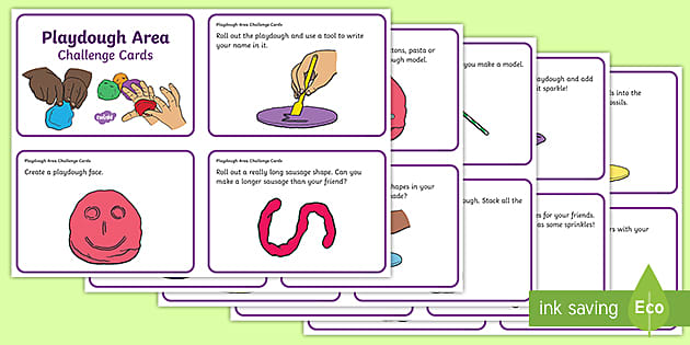 Playdough Area Challenge Cards (teacher made)