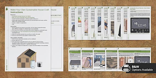 Sustainable House Craft Instructions | Beyond (Teacher-Made)
