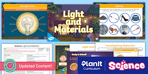 Science: Light: Light and Materials Year 3 Lesson 2 - Twinkl