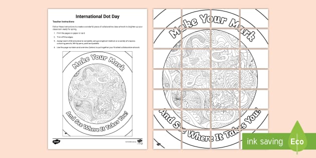 International Dot Day Collaborative Colouring Activity