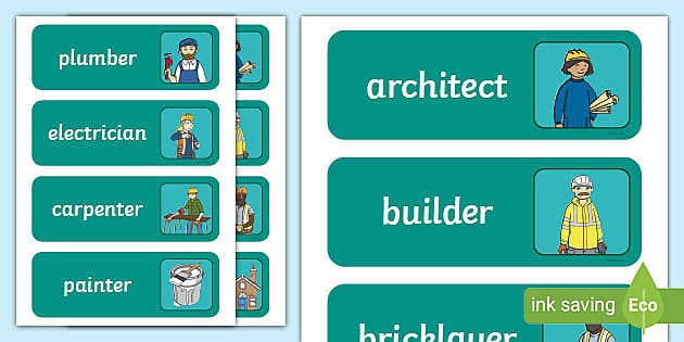 Stages of Building a House Word Cards (teacher made)