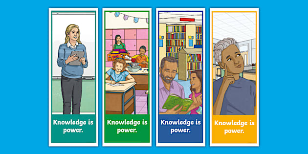* NEW * Knowledge is Power Quotes Bookmarks (teacher made)