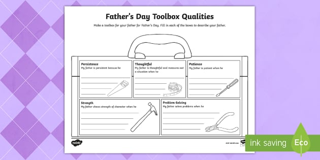 Father's Day Toolbox Activity (teacher made)