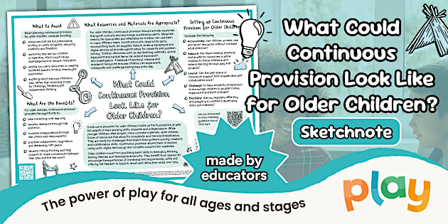 What Could Continuous Provision Look Like for Older Children? Adult ...