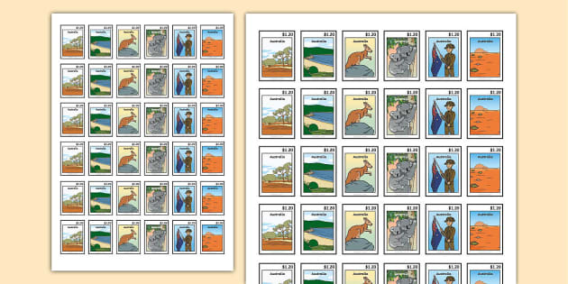 Australian Stamp Pack (teacher made) - Twinkl