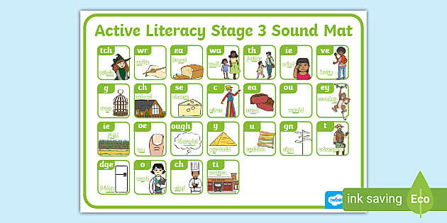 Active Literacy Stage 3 Sound Mat (teacher made) - Twinkl