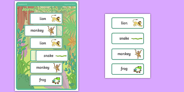 Journey Through the Jungle Sequencing Board (teacher made)