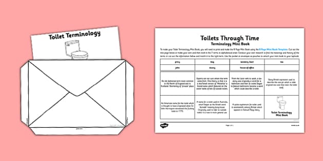 Toilets Through Time Toilet Terminology Mini Book - Twinkl