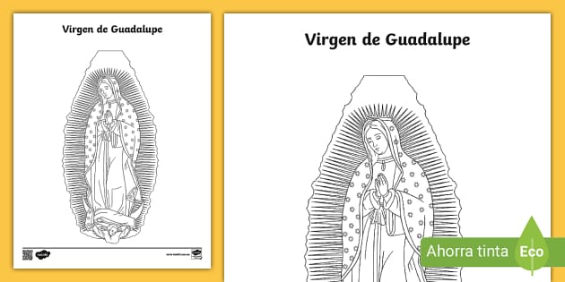 coloring pages virgen de guadalupe