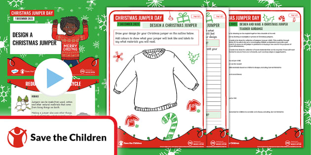 FREE! - Christmas Jumper Day - Design - Resource Pack - Primary