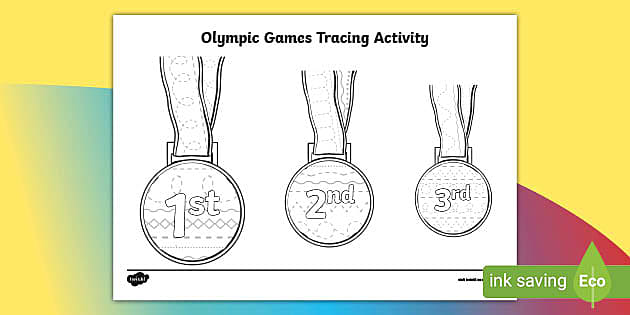 Olympic Pattern Tracing Activity (teacher made) - Twinkl