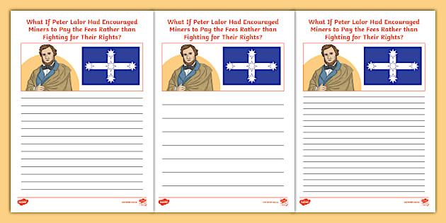 Eureka Stockade What If Scenario Writing Frames - Twinkl Eureka Stockade What If Scenario Writing Frames - Twinkl