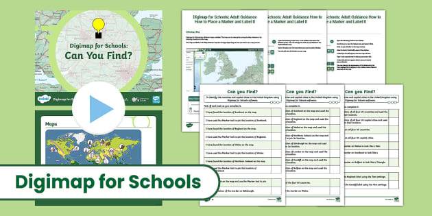 FREE! - KS1 Digital Mapping Using Digimap for Schools: Can You Find?