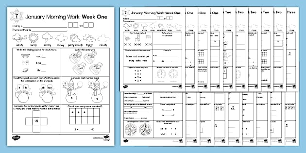 Morning Work First Grade Resource Pack | Twinkl USA - Twinkl