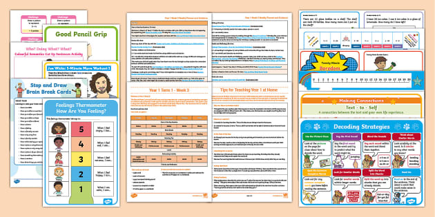 FREE! - Year 1 Term 1 Week 3 Remote Home Learning Pack