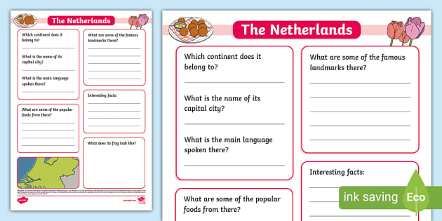 The Netherlands Fact File Template, Netherlands, Holland