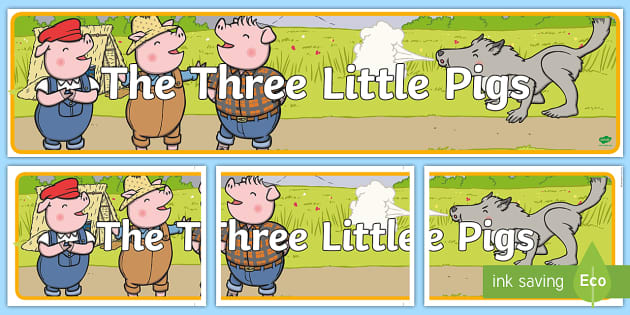 FREE! - The Three Little Pigs Display Banner (teacher made)