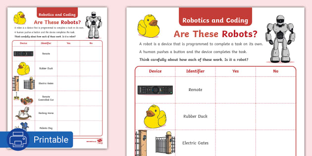 Grade R Robotics And Coding What Is A Robot Twinkl