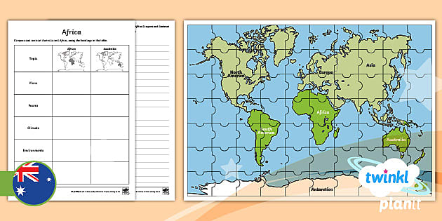 Year 4 HASS Geography Africa and South America Home Learning Tasks