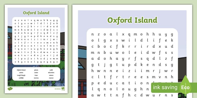 Oxford Island KS1 Word Search (teacher made) - Twinkl