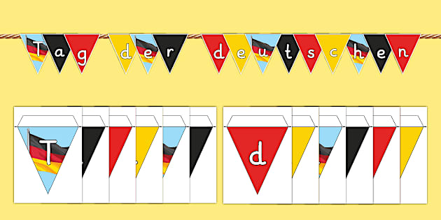 Tag der deutschen Einheit - Wimpelkette für die Klassenraumgestaltung
