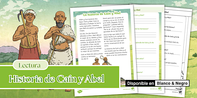Comprensión lectora: Historia de Caín y Abel para niños PDF