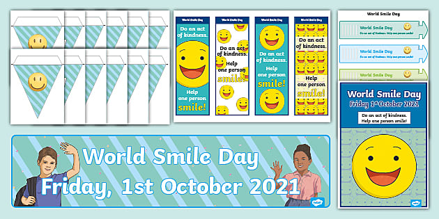 World Smile Day Display and Rewards Pack (teacher made)