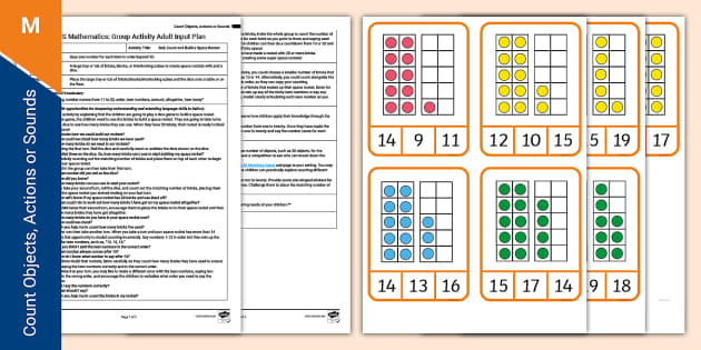 EYFS Maths: Roll, Count and Build a Space Rocket Group Activity Adult Input