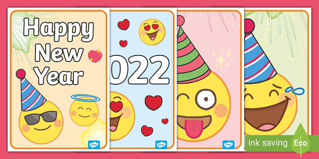 FREE! - 😊 Happy New Year Emoji - Primary Resources