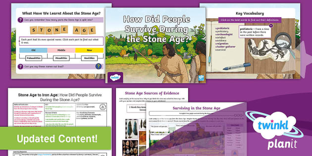 History: Stone Age to Iron Age: Stone Age LKS2 Lesson Pack 1