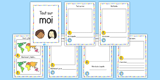 Livret : Tout sur moi (teacher made)