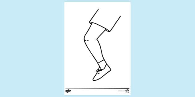 Kneecap Colouring Sheet (Teacher-Made) - Twinkl