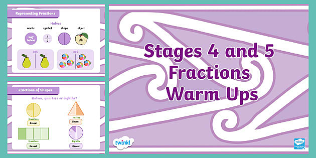 Stages 4 and 5 Fractions Warm-Ups PowerPoint