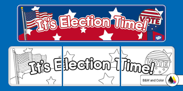 Vote: Election Banner (professor feito) - Twinkl